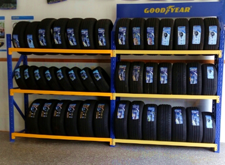 Custom Steel Storage Car Tire Display Rack,warehouse storage display ...