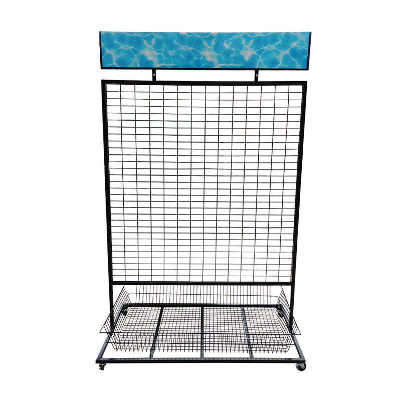 Multi-Functional Supermarket Retail Mesh Wire Hanging Display Rack With ...