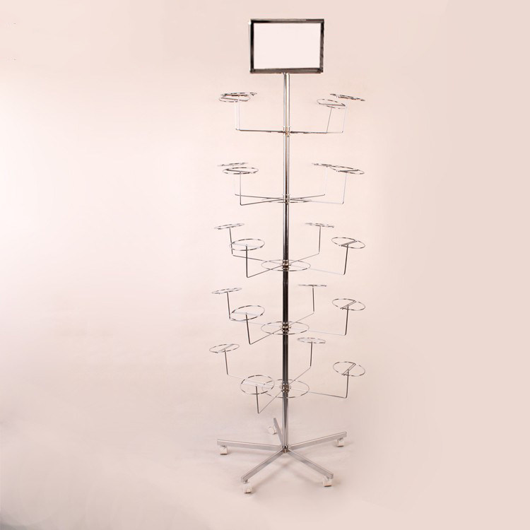 HongChuang 5-Tier 20 Hat Rotating Hat Rack ， Metal Floor Rack for Caps ...