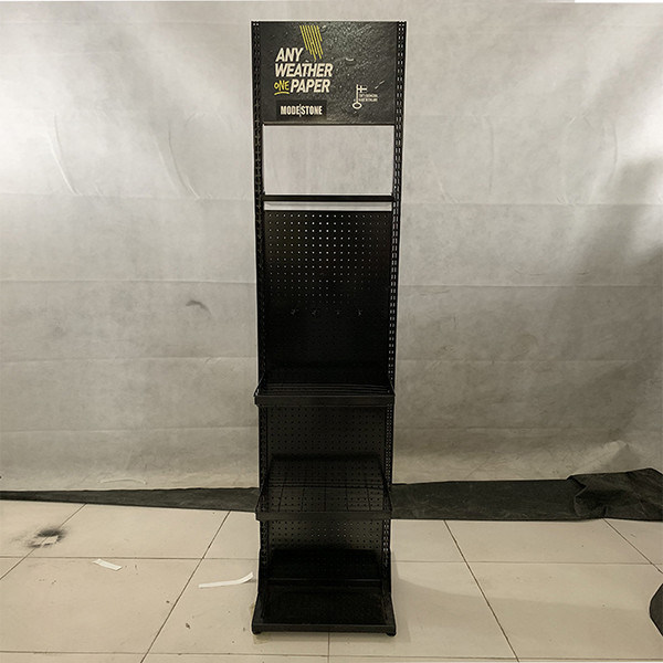Black Color D500mm H2000mm Display Rack Stand For Storage