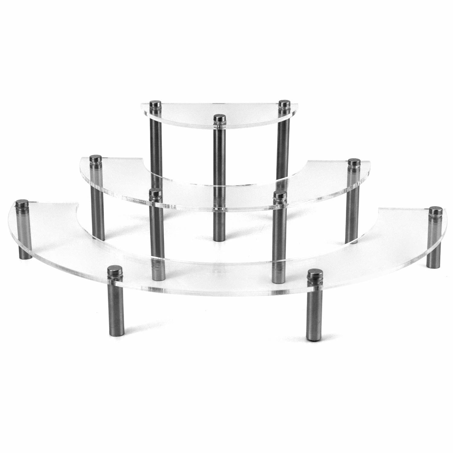 Clear Acrylic Display Stand 1 Pack Half Moon Server Cupcake Dessert ...