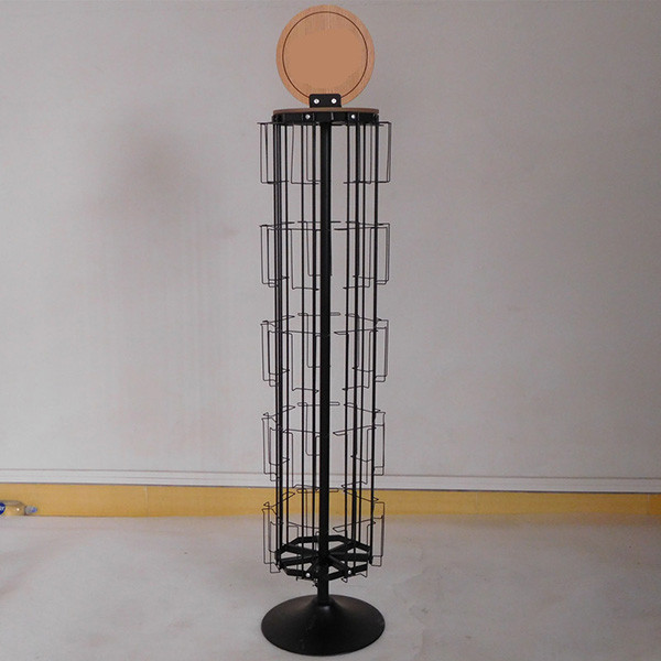 L350mm H1600mm Spinning Display Rack , Rotating Card Display Stand With ...