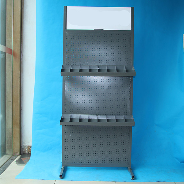 Heavy Duty Width 485mm Depth 485mm Pegboard Display Rack Double Face
