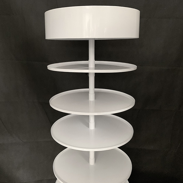 Width 600mm Height 1810mm Rotating Display Rack , Round Metal Display ...